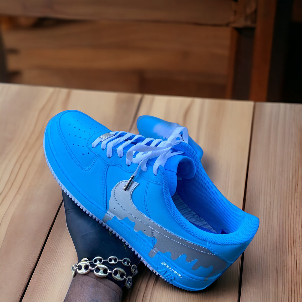 Custom Baby Blue Drip Af1 | Kiauns Customs LLC