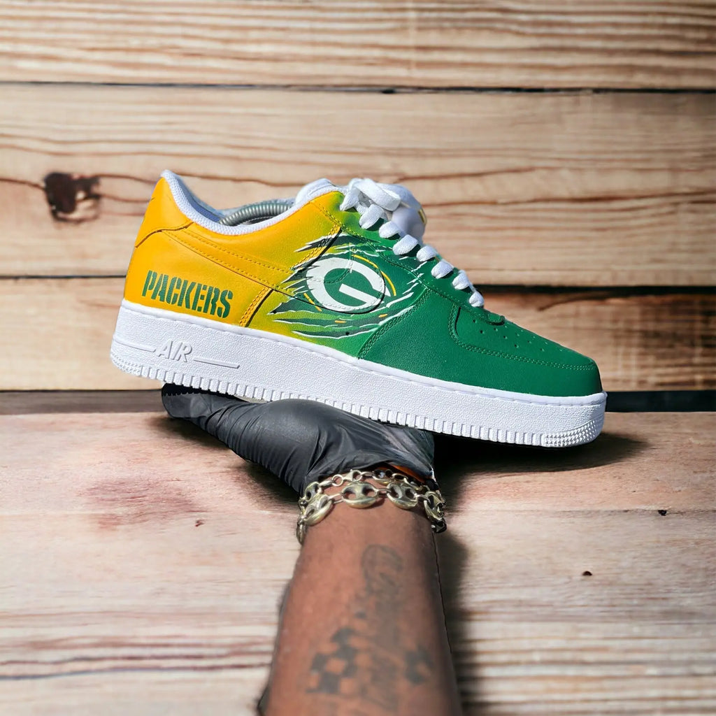 Custom Green Bay Packers Air Force 1s | Kiauns Customs LLC