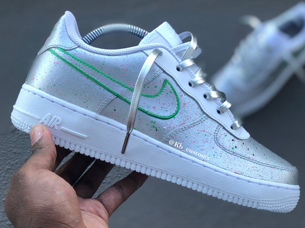 Custom Metallic Silver Air Force 1 – Kiauns Customs LLC